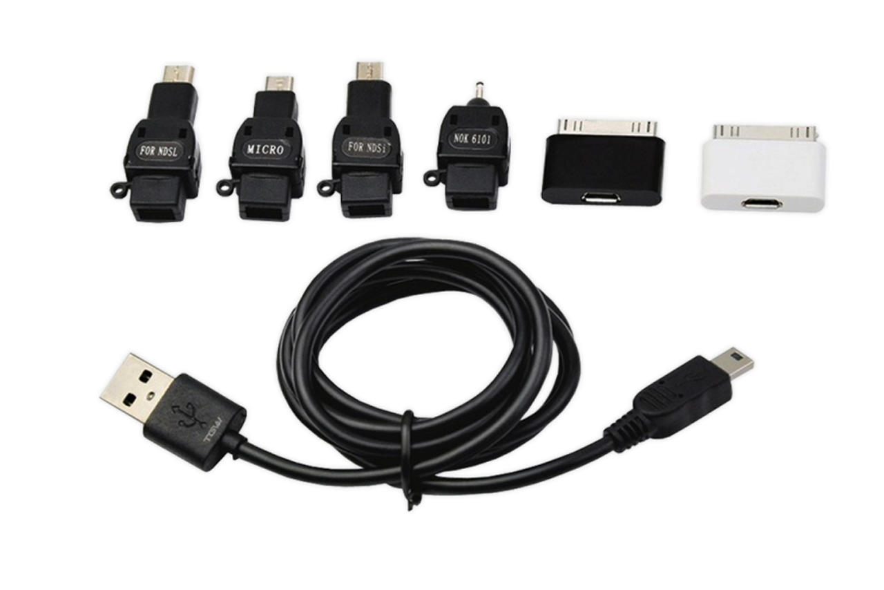 Cable Usb Con 6 Conectores Universales Tgw Iph018 - Pardo