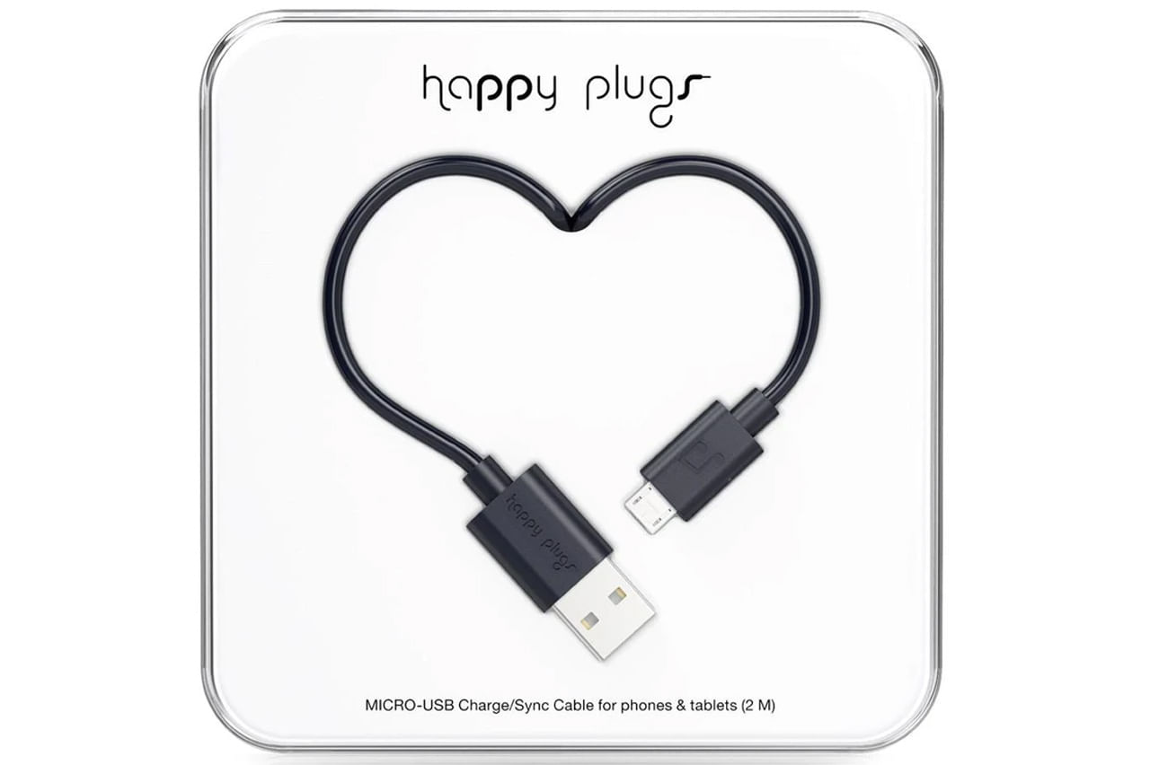 Hyps Micro Usb To Usb Colores Surtidos Happy Plugs - Pardo