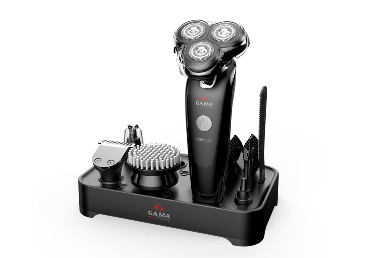 Afeitadora Inalambrica Multigroomer GA.MA GSH2527 con Base - Pardo