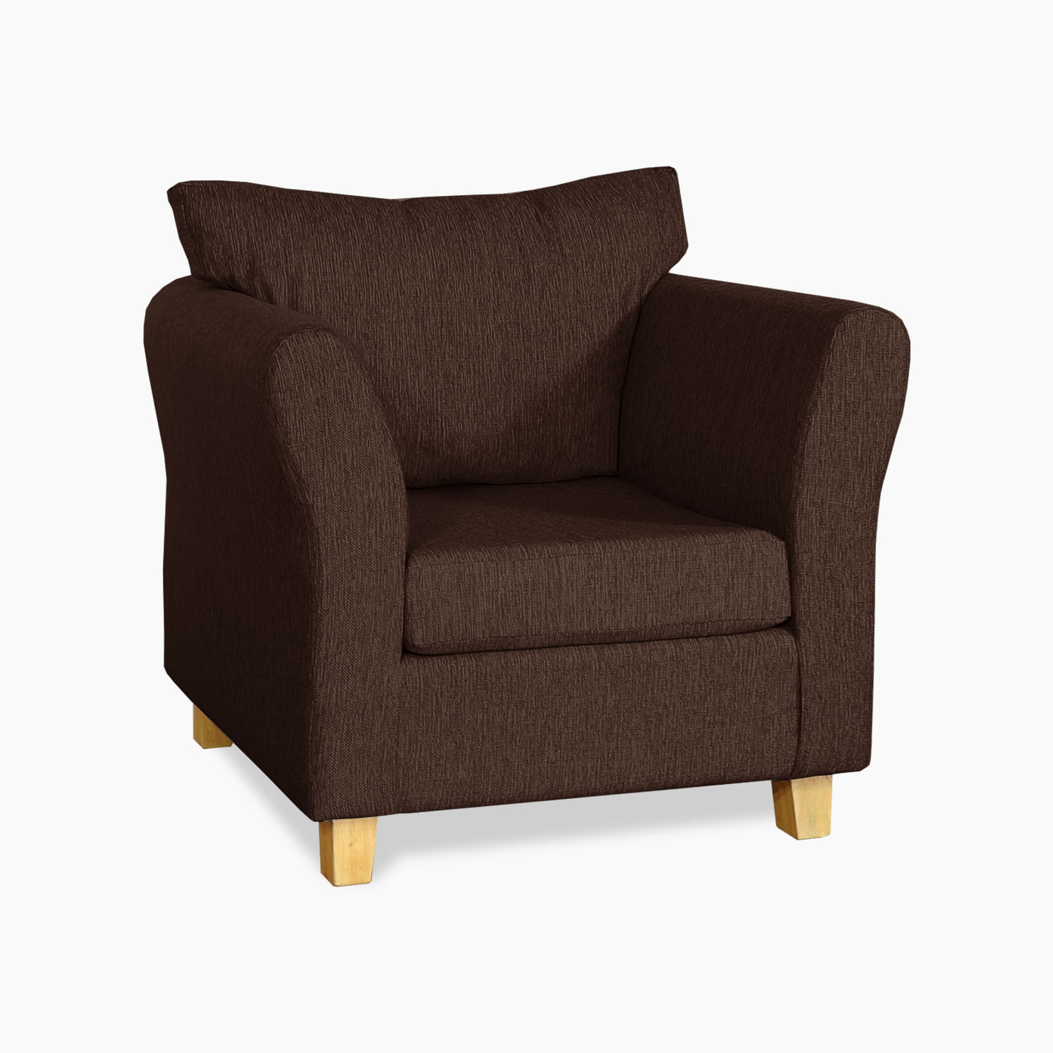 Sillón Trento 1 Cuerpos Chenille Jumper Chocolate - Pardo