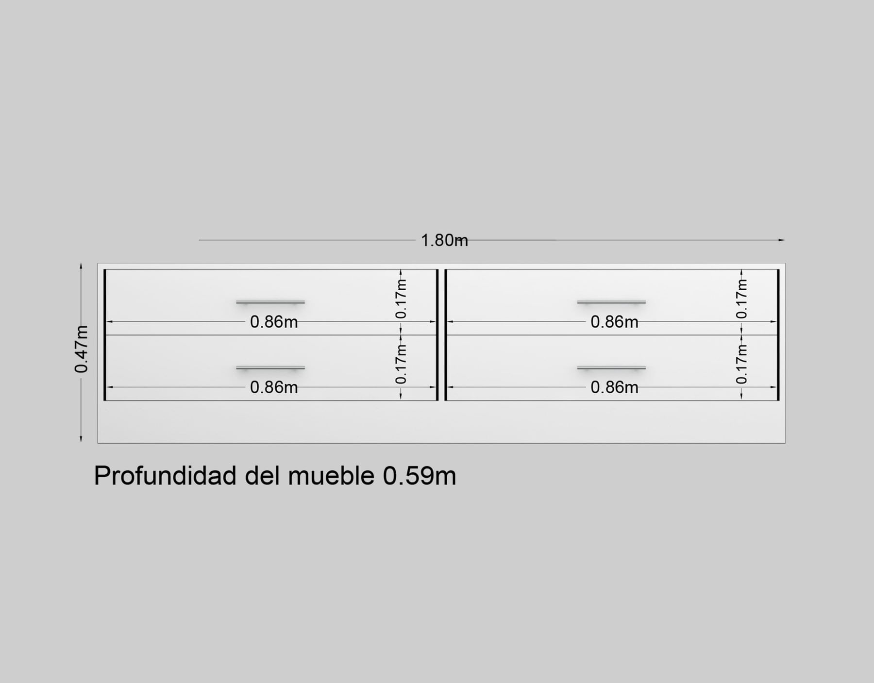 Modulo para Vestidor 504-506-502-503 con 4 Cajones - 514 - Pardo
