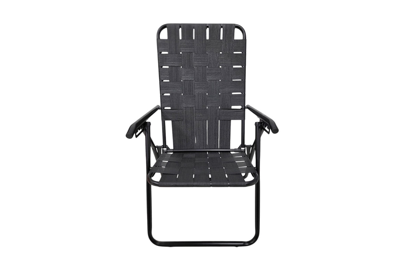 Reposera Plegable Descansar 5 Pos 80042 Negro - Pardo