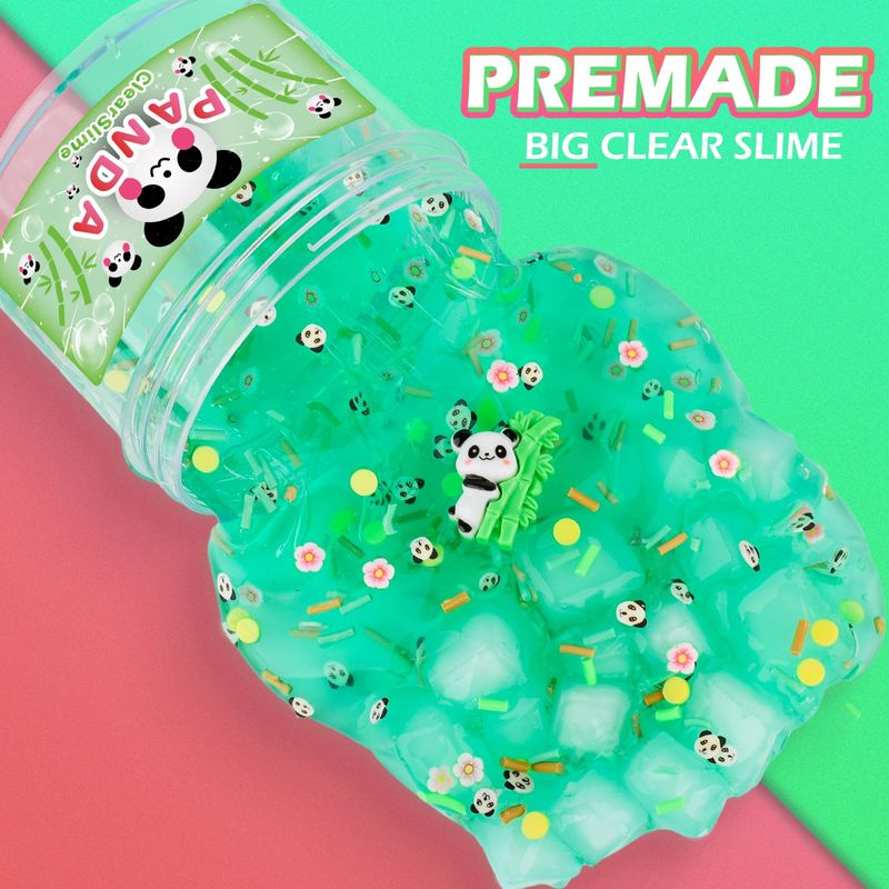 bebes y niños juguetes slime transparente azul con cubos de gelatina y ...