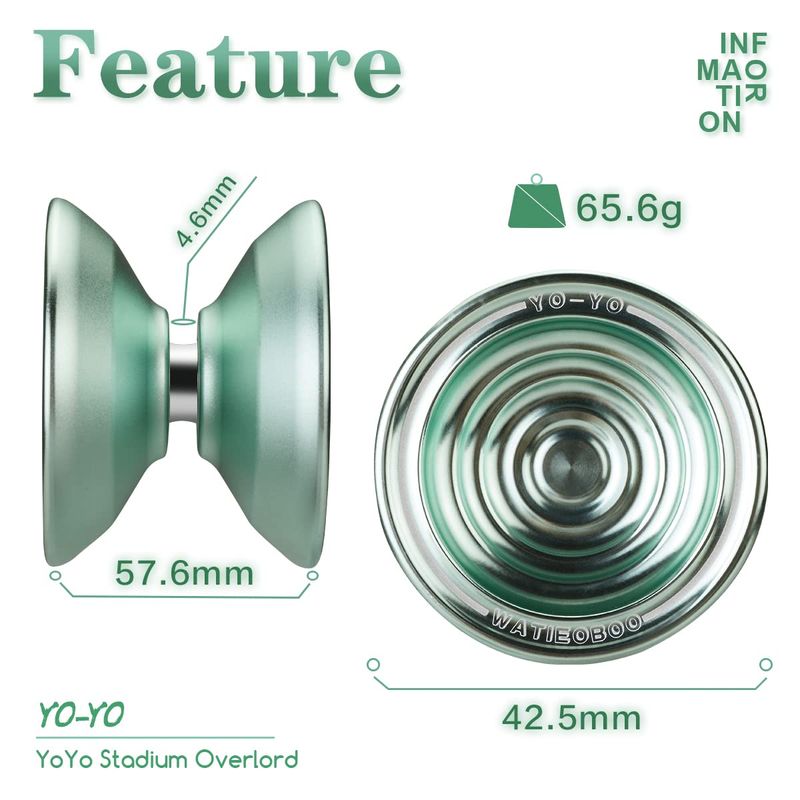 WATIEOBOO Yoyo Professional Metal Responsive Yoyo for Kids 8-12 ...