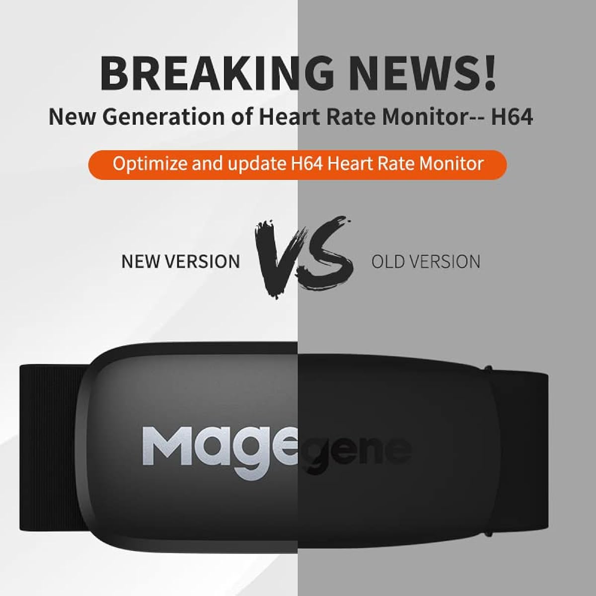 Magene Monitor de frecuencia cardíaca H64, correa de pecho con sensor ...