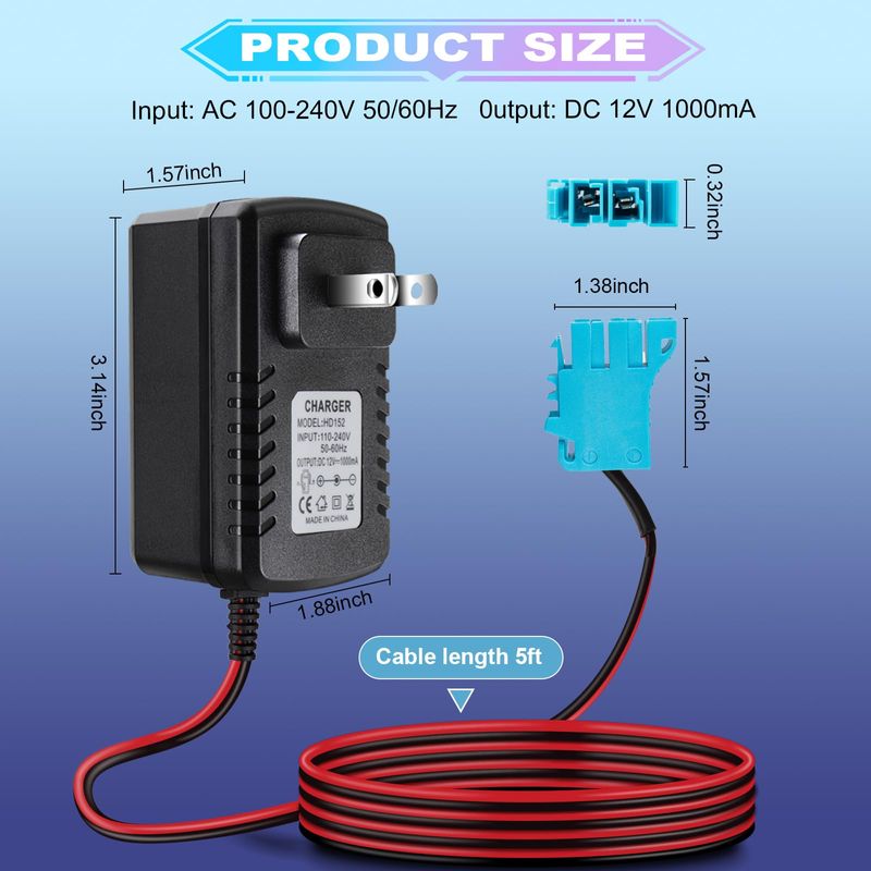 herramientas para auto cargador de batería de 12 v para peg perego ...