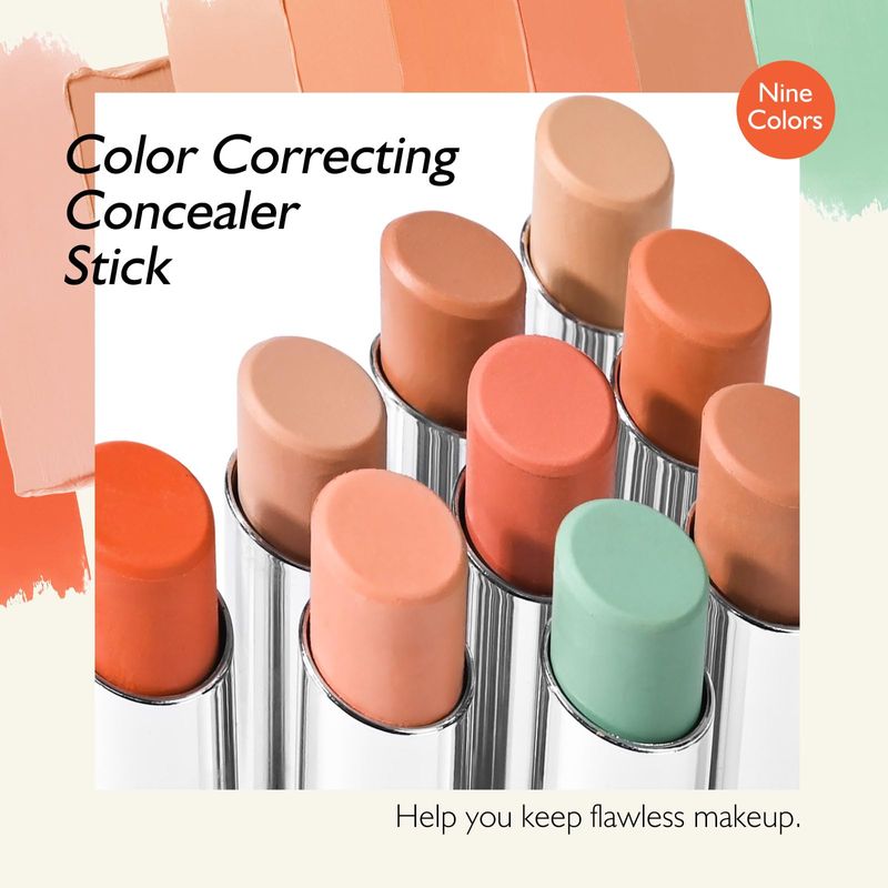 Corrector de color en barra, corrector debajo de los ojos para ojeras y ...