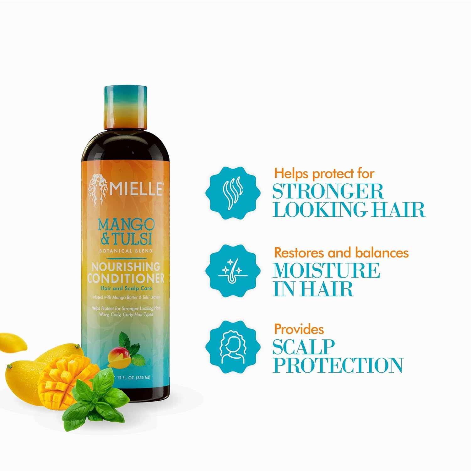 Mielle Organics Acondicionador nutritivo Mango & Tulsi (12 Oz)